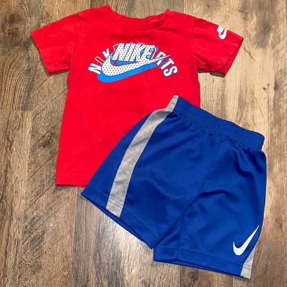 Nike | Matching Sets | Nike Red Blue Matching Set 4t | Poshmark